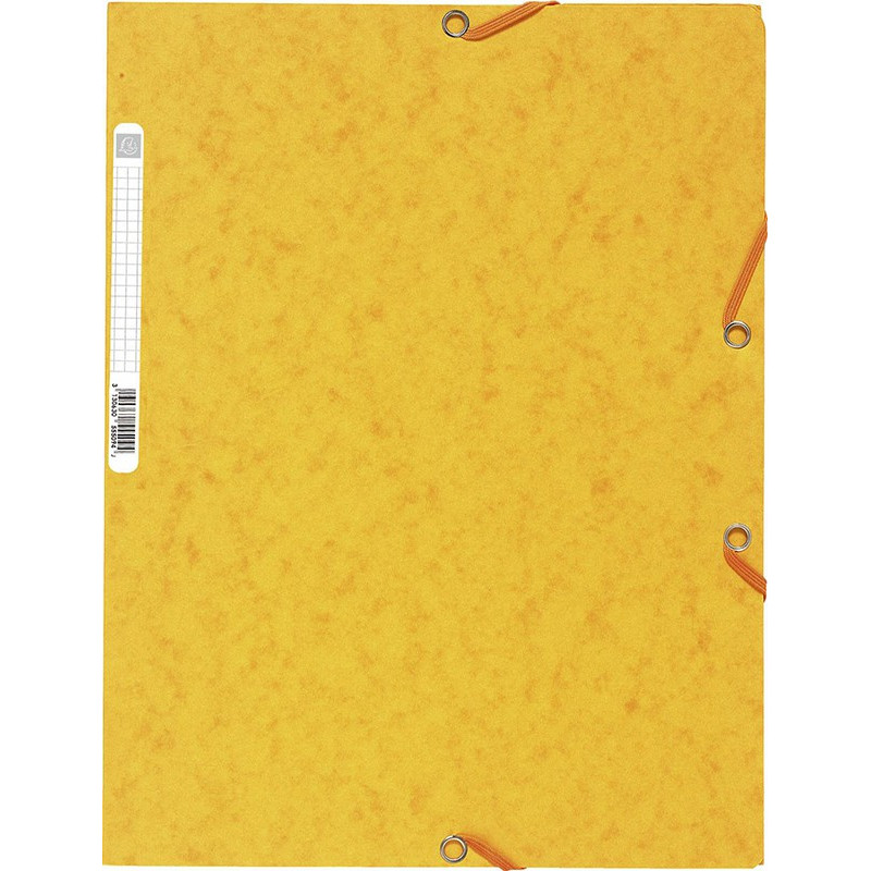 Chemise 3 rabats élastique 24x32cm EXACOMPTA - dos 3mm - carton JAUNE Chemise 3 rabats élastique 24x32cm EXACOMPTA - dos 3mm - carton JAUNE