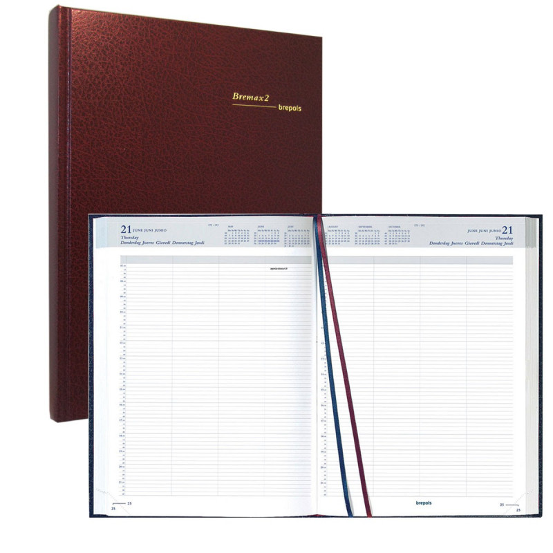 Agenda 2026 BREPOLS Bremax 2 - 1 jour sur 2 pages - 21x29cm - BORDEAUX
