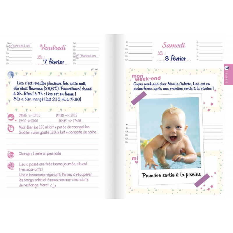 Carnet de liaison EXACOMPTA Mon Agenda 2027 Baby Day® 0-3ans 15x21cm