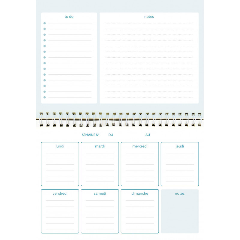 Agenda Exacompta perpetuel Hebdo Planner Mini Labo 15x21cm - Mimosa