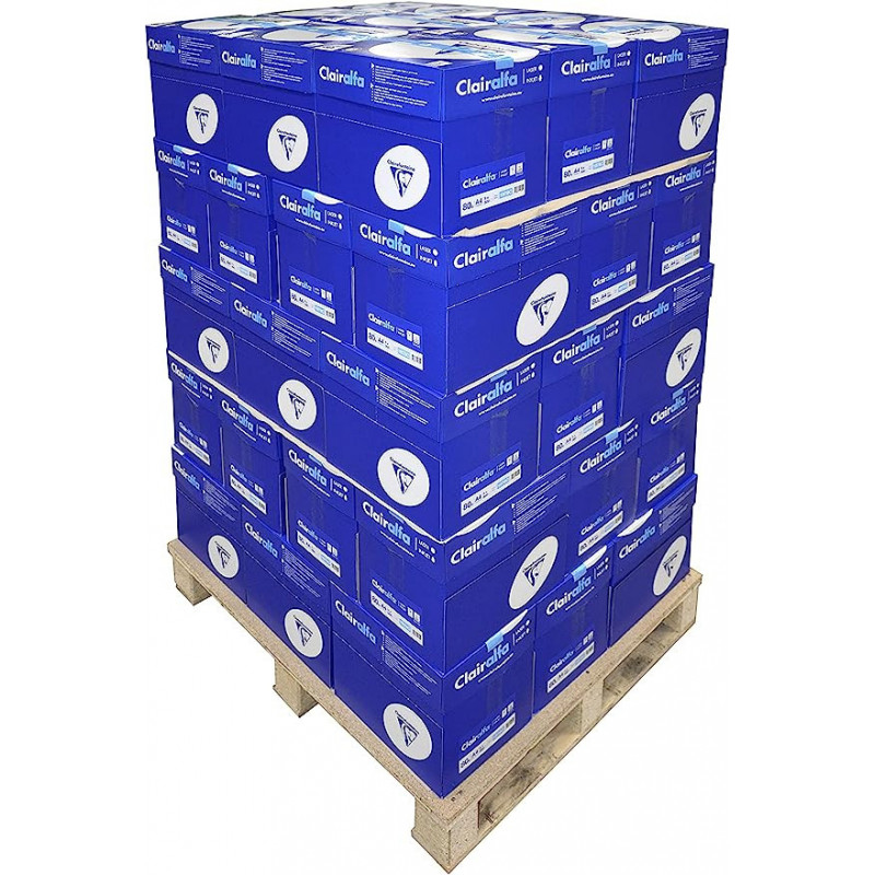 Palette 50 cartons (5x500feuilles) Papier CLAIRALFA Clairfontaine - A4 ...