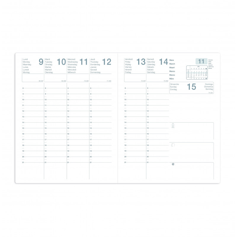 Agenda 2026 EXDI - 21x27 cm - MERCURE ML Alpha noir - 1 semaine sur 2 ...